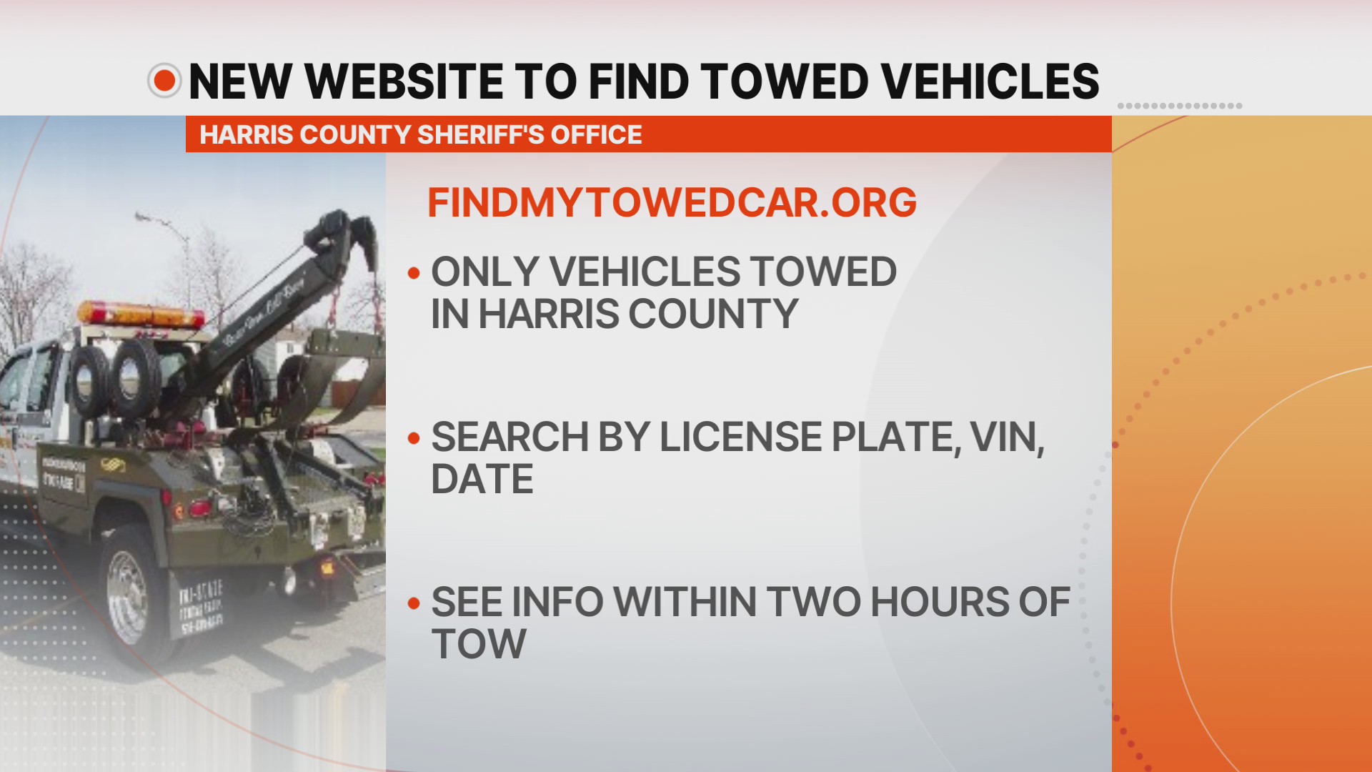 New website to find towed vehicles: findmytowedcar.org – CW39 Houston