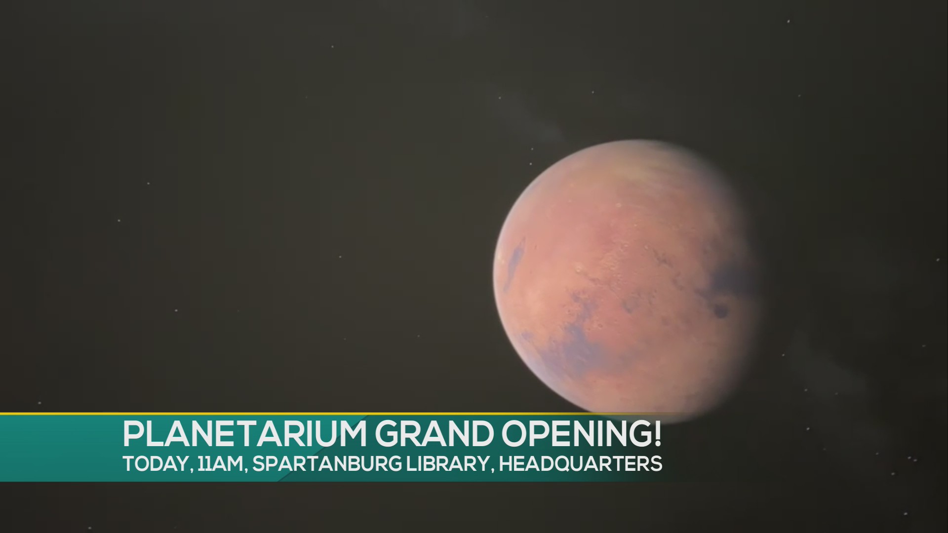 SPARTANBURG PLANETARIUM OPENING – WSPA 7NEWS