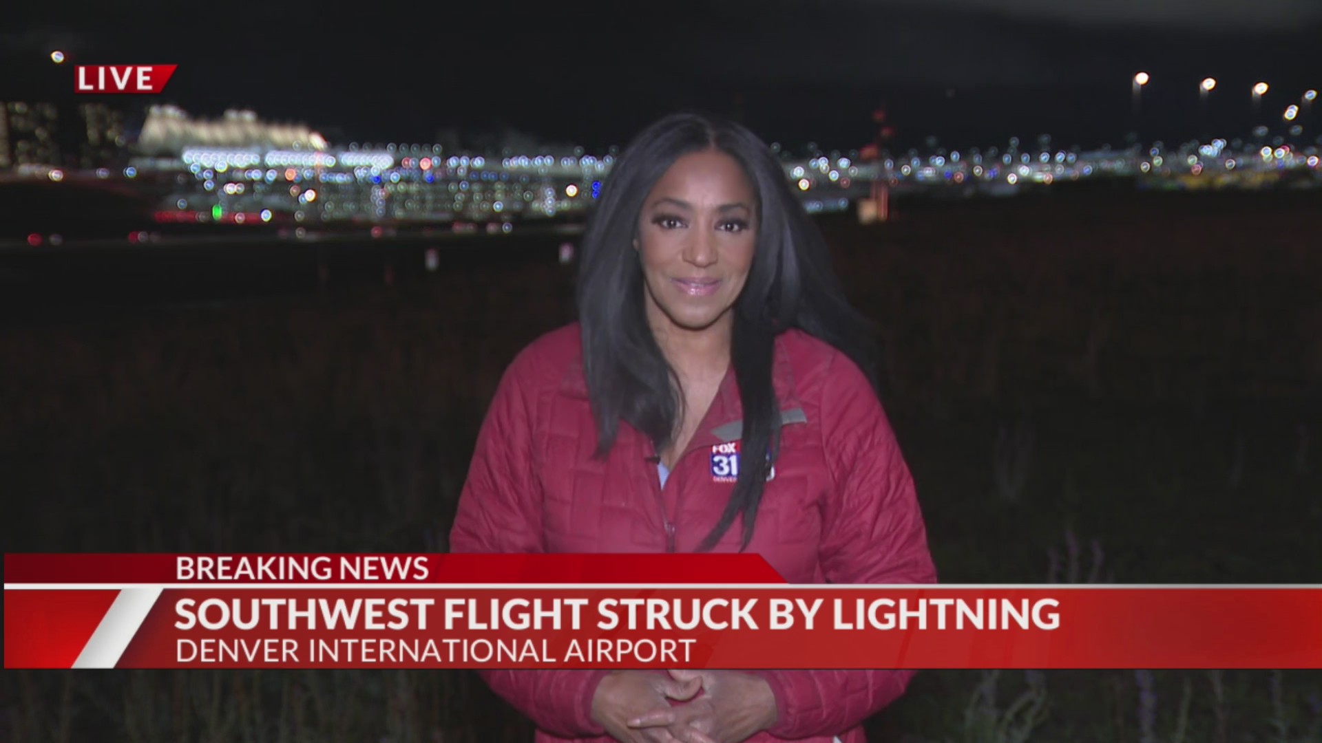 Southwest flight lands safely at DIA after reportedly being struck by ...