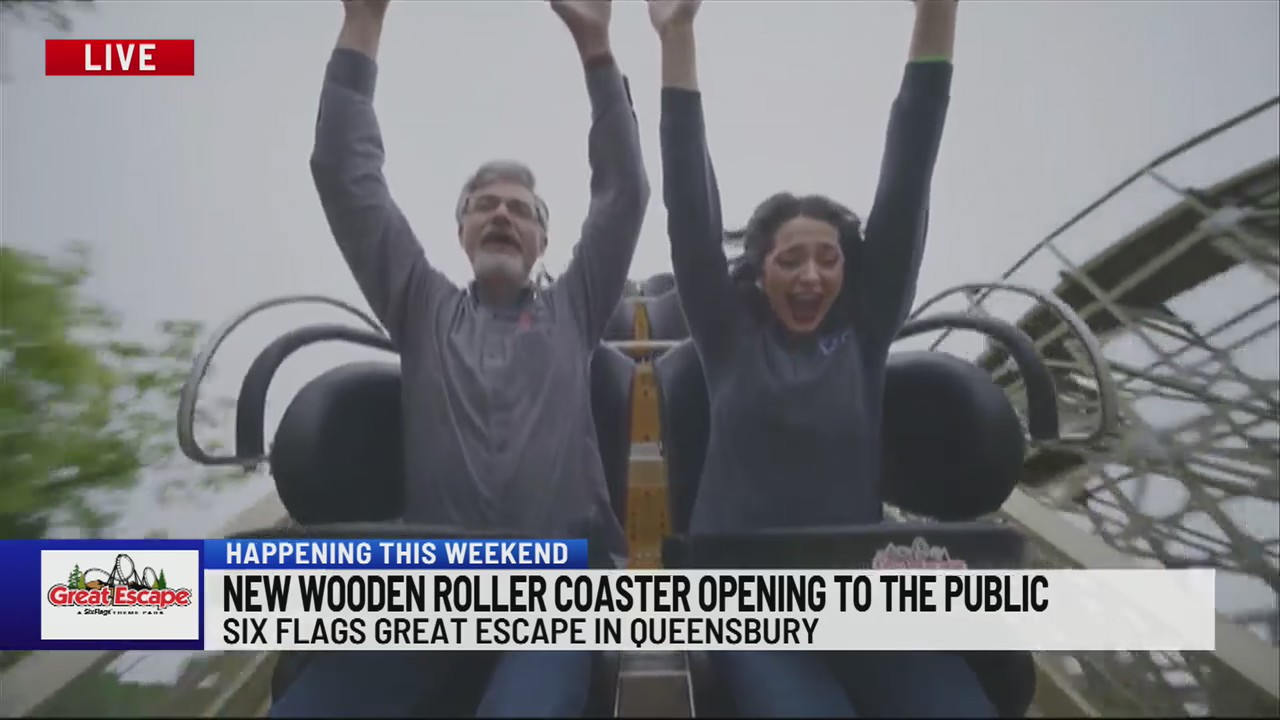 Live from the Great Escape on the new “Bobcat” ride – NEWS10 ABC