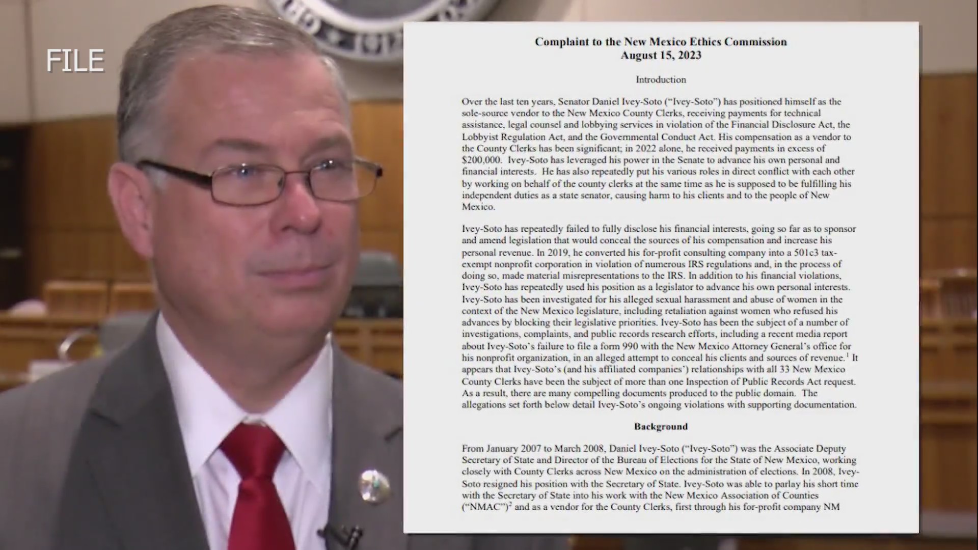 New Mexico State Senator Ivey-Soto accused of breaking state ethics ...