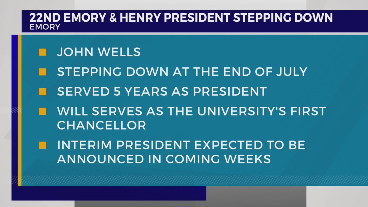 Emory & Henry president to step down at end of July – WJHL | Tri-Cities ...
