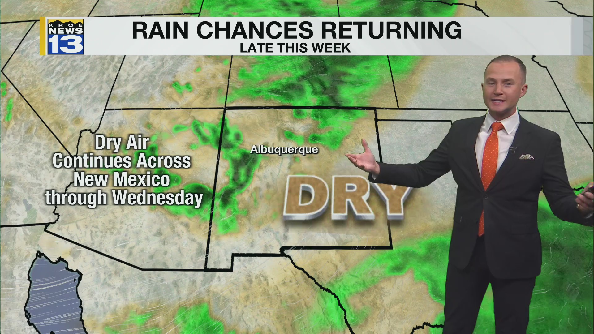 Drier, warmer weather continues through Wednesday – KRQE NEWS 13 ...