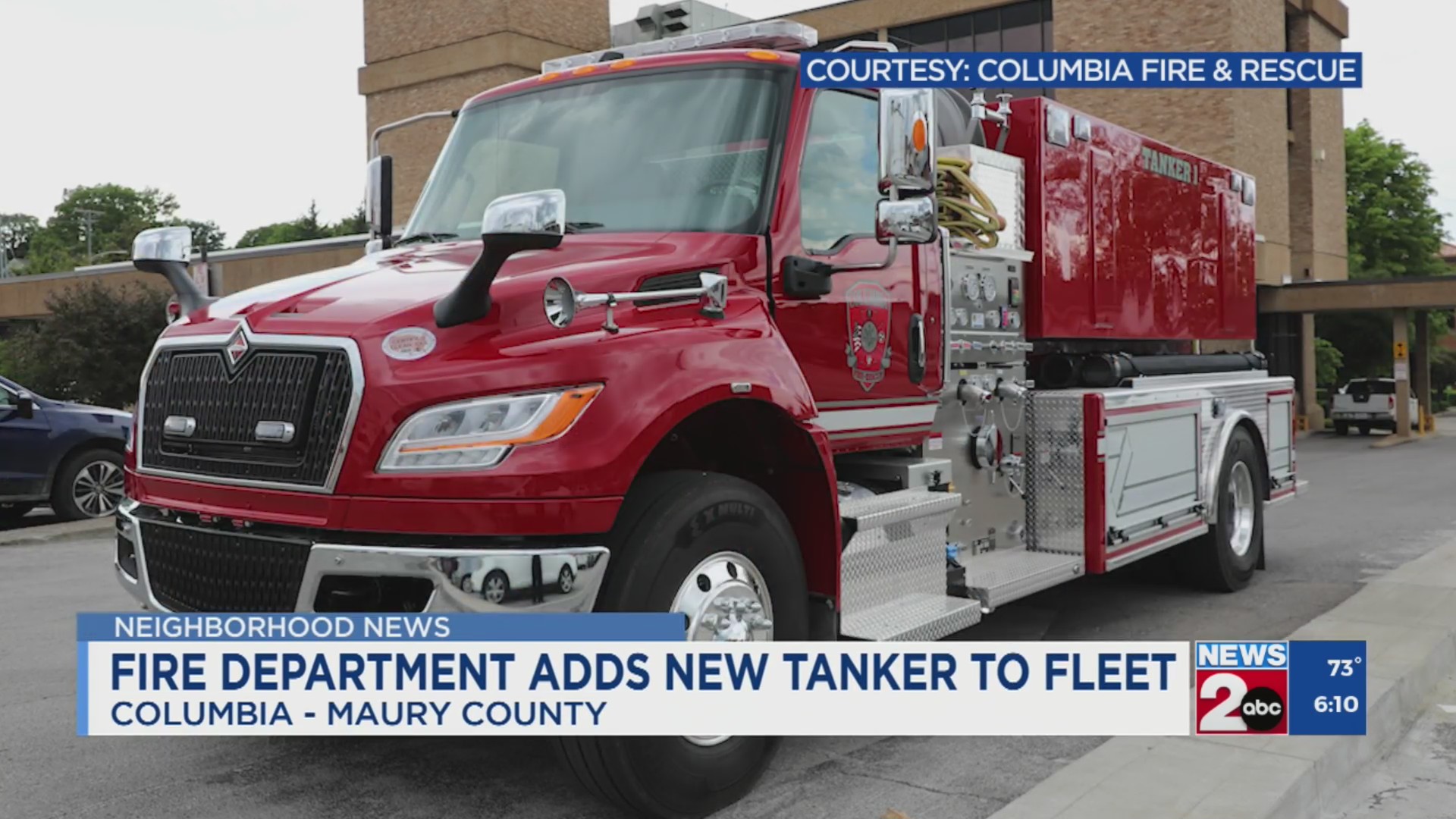 Columbia Fire & Rescue adds new tanker to fleet – WKRN News 2
