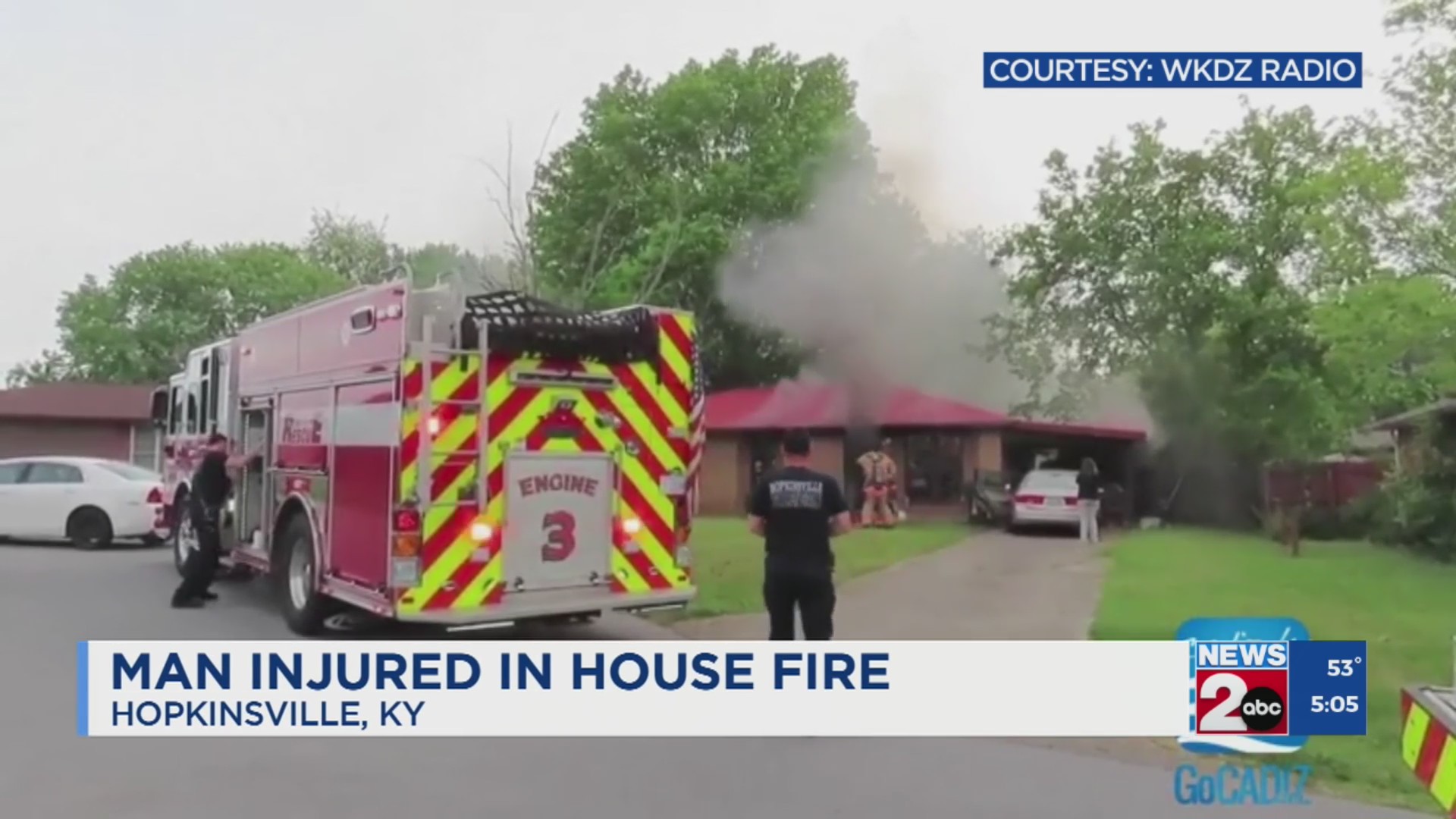 1 brought to hospital following Hopkinsville house fire – WKRN News 2