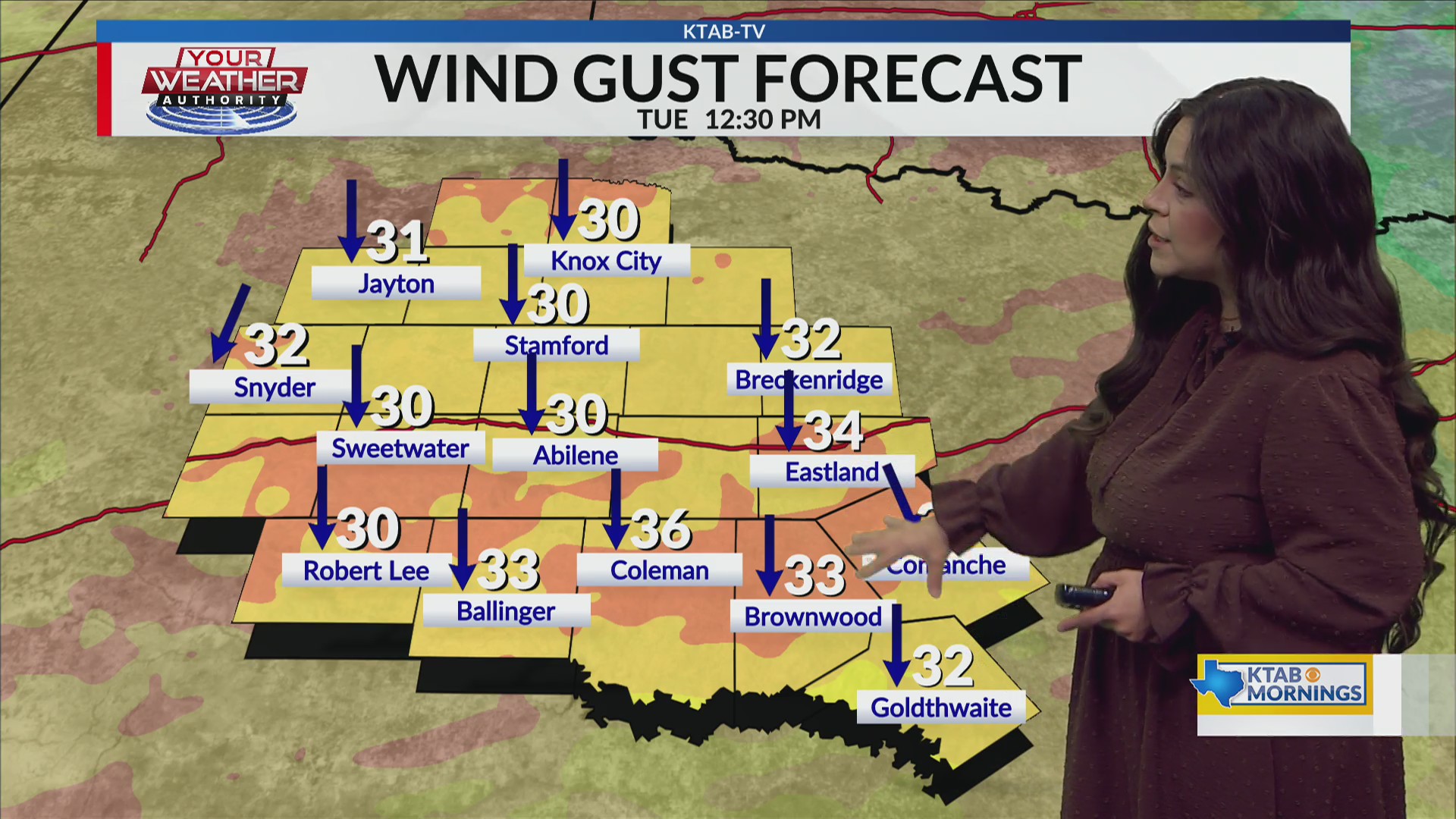 Wake-Up Weather: Two for one cold front is on the move! – KTAB ...