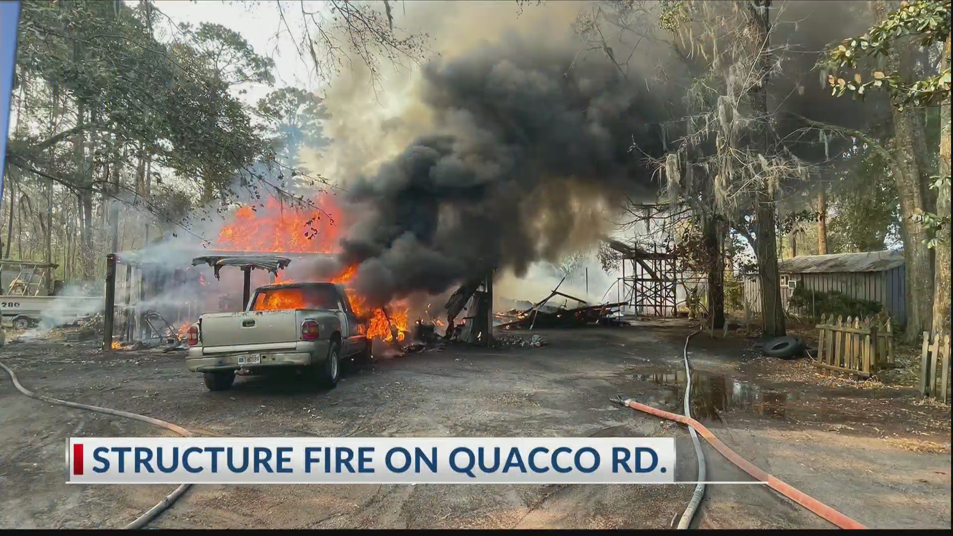 Crews respond to structure fire on Quacco Road – WSAV-TV