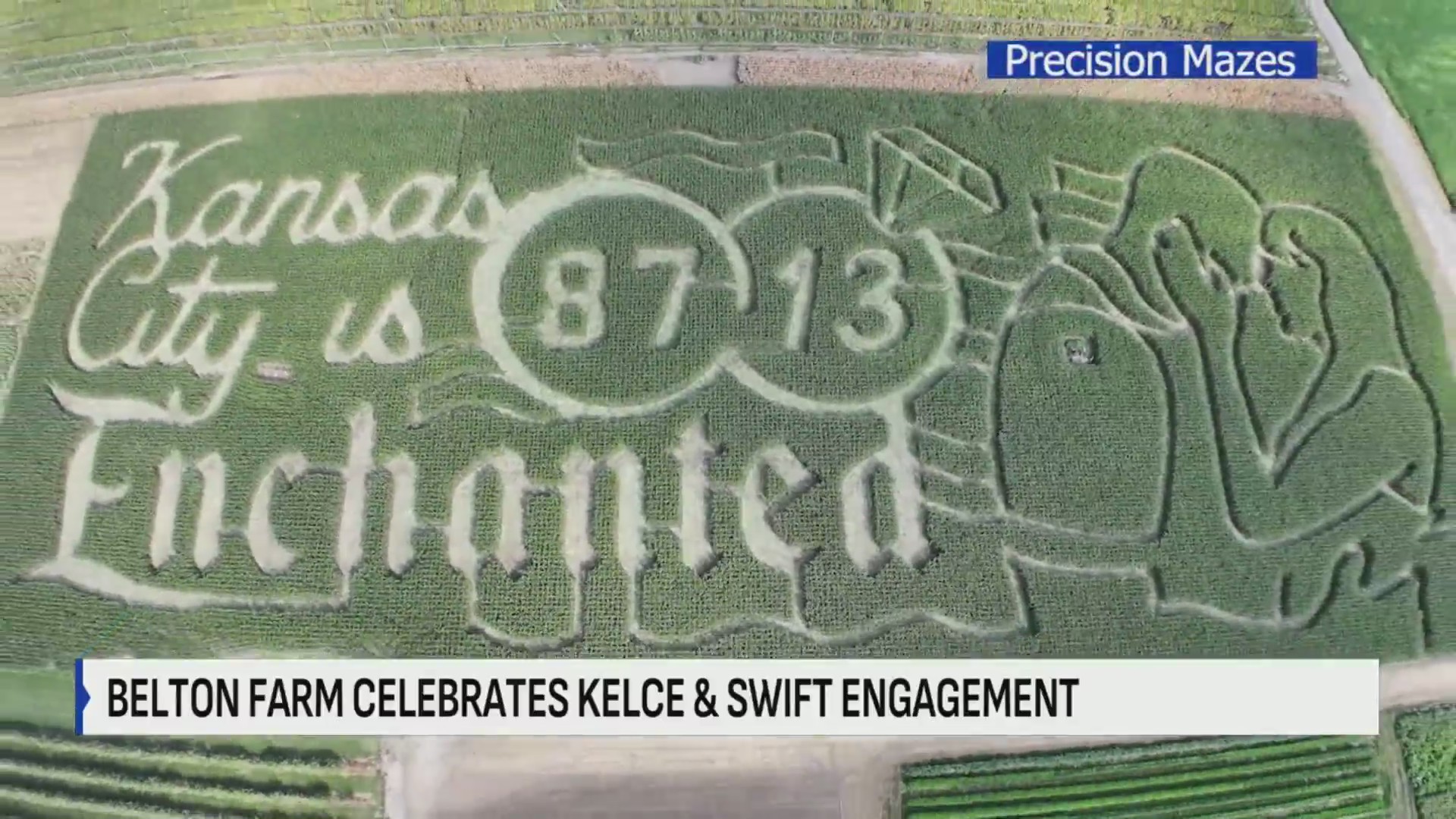 Corn maze celebrates Taylor Swift and Travis Kelce’s engagement – FOX 4 ...