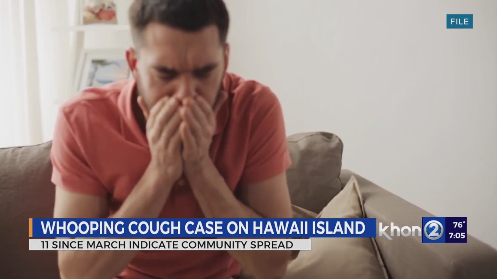 Whooping cough case being spread through community – KHON2