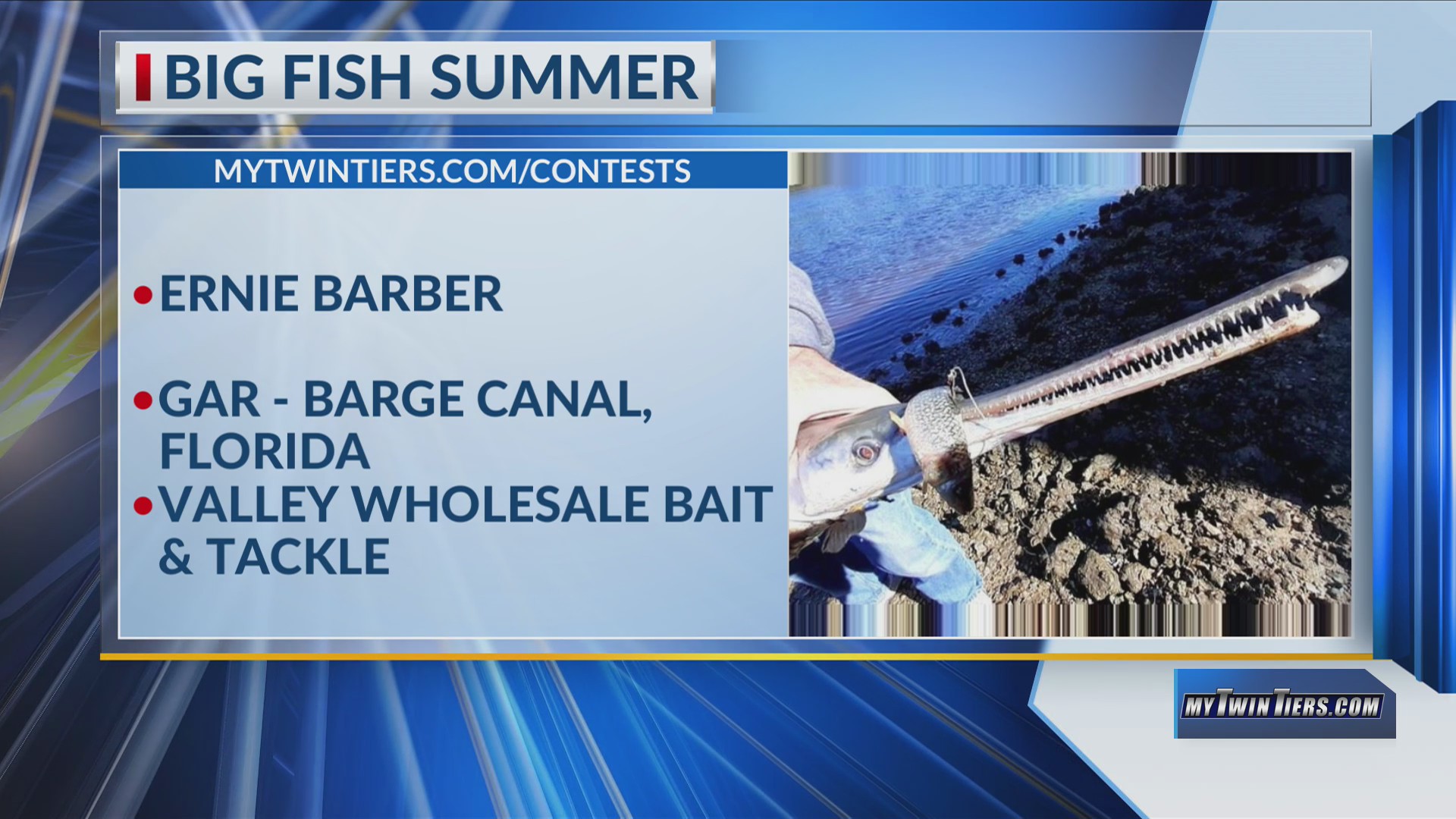 Big Fish Summer – Ernie Barber’s gar in Florida – WETM – MyTwinTiers.com