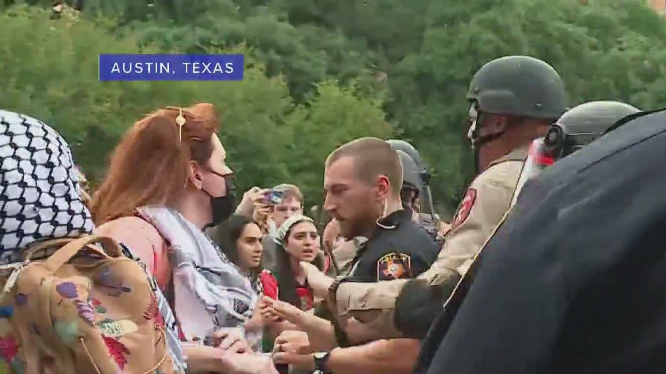State troopers break up pro-Gaza protest at Texas college campus ...