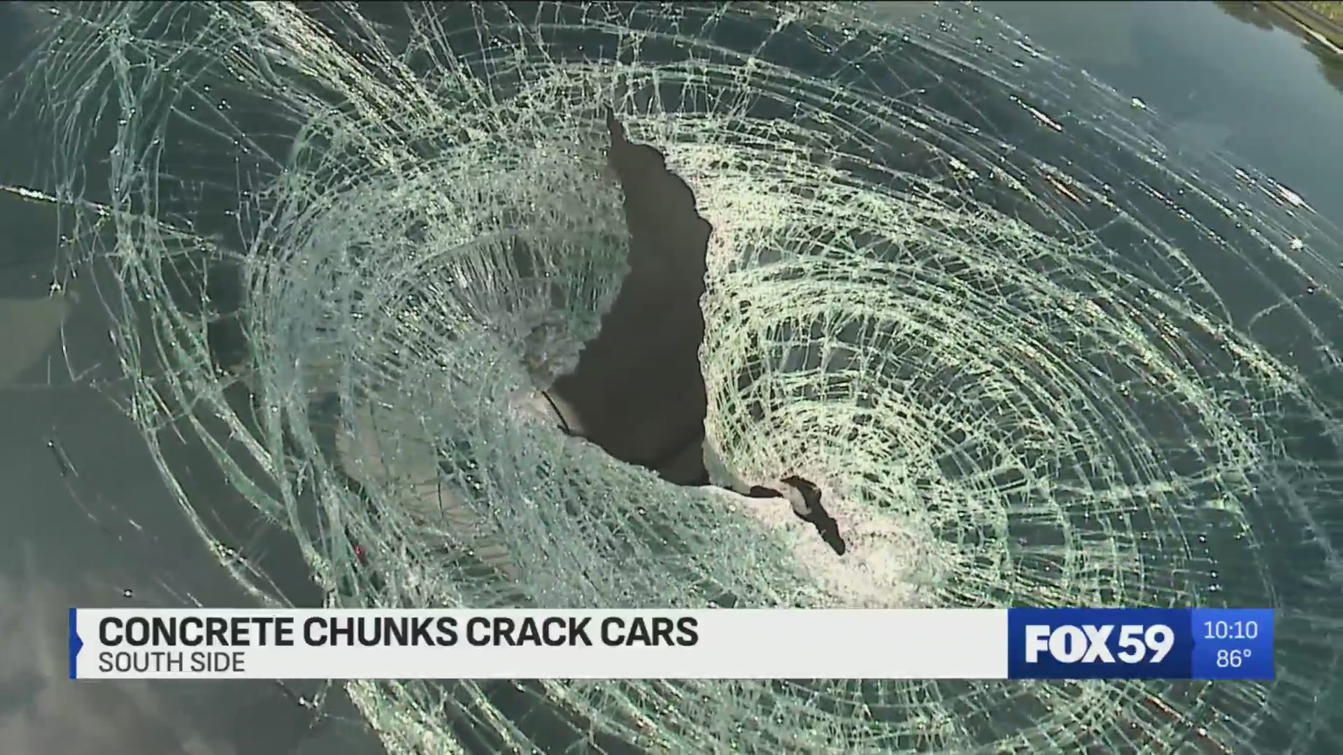 Falling chunks of concrete damage cars in Indianapolis – Fox 59