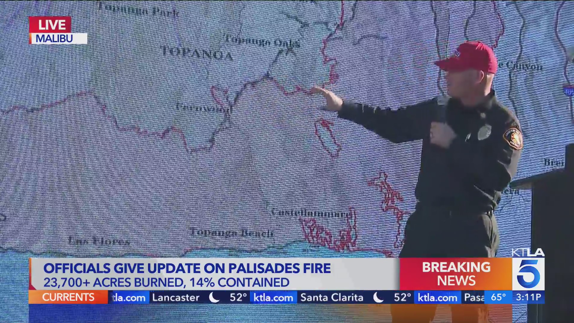 Containment grows on Palisades Fire – Monday 3 p.m. news conference – KTLA