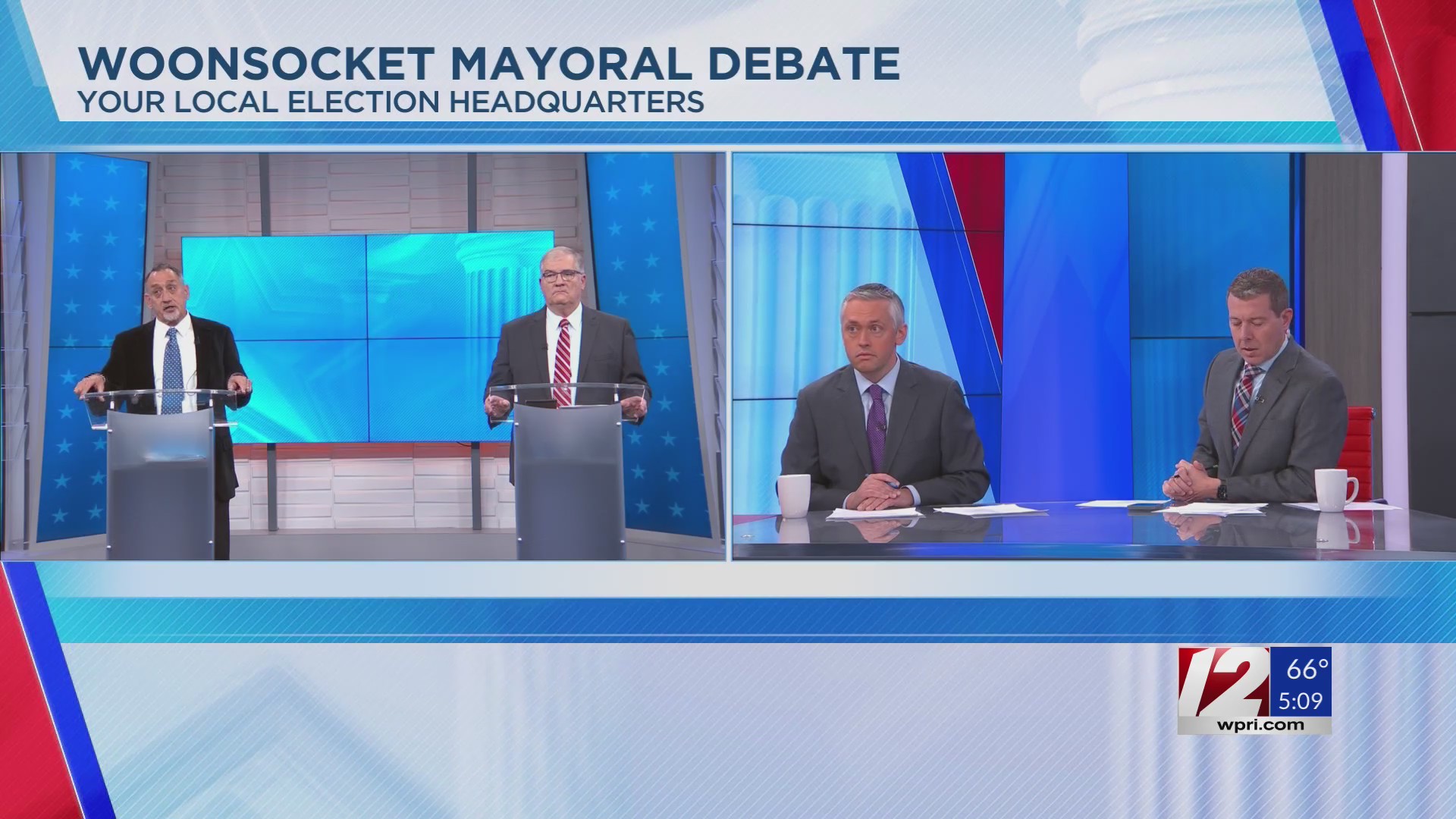 Woonsocket mayoral candidates Beauchamp, Ward face off in 12 News ...
