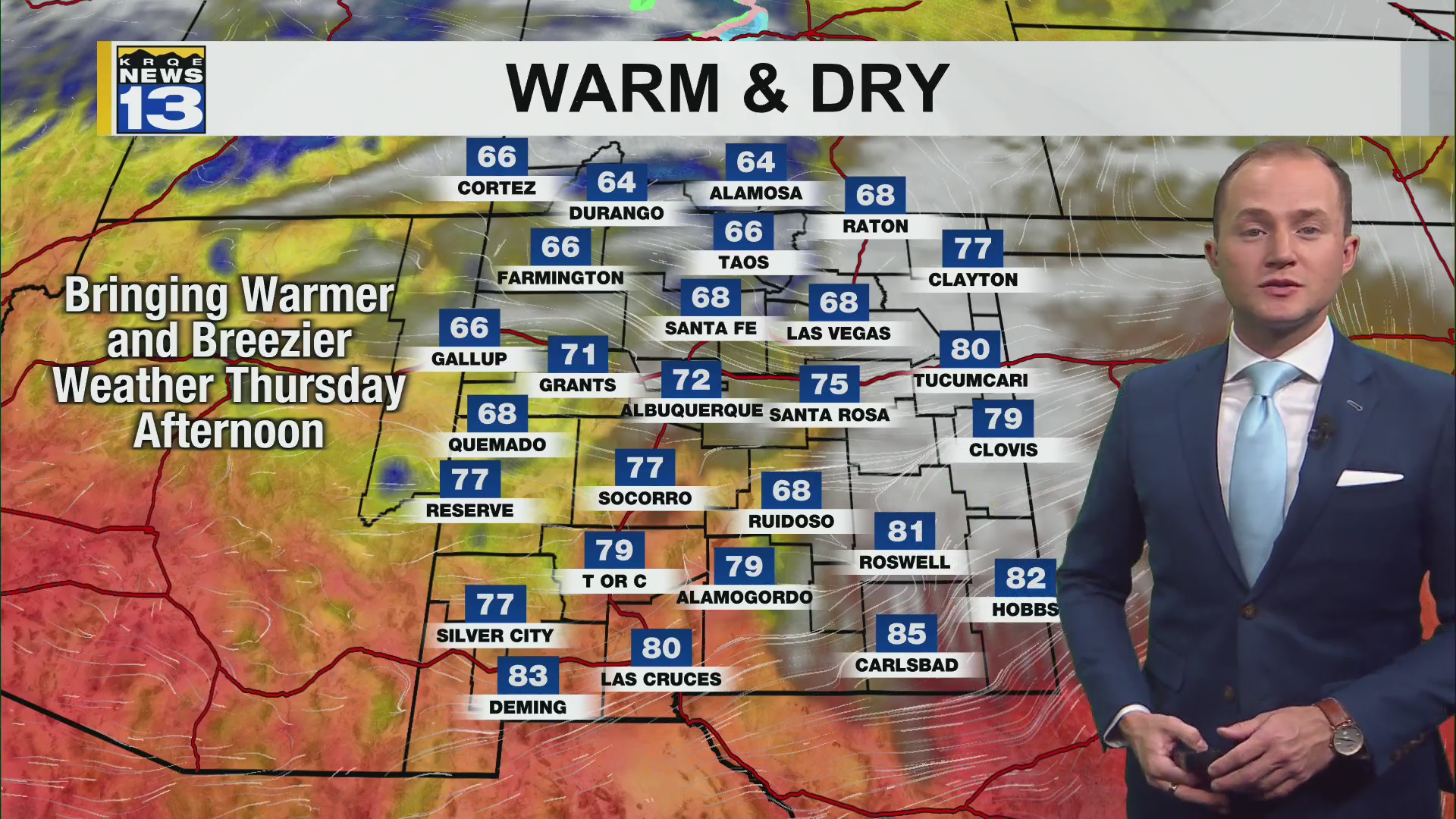 Breezy winds and more unseasonably warm weather Thursday in New Mexico ...