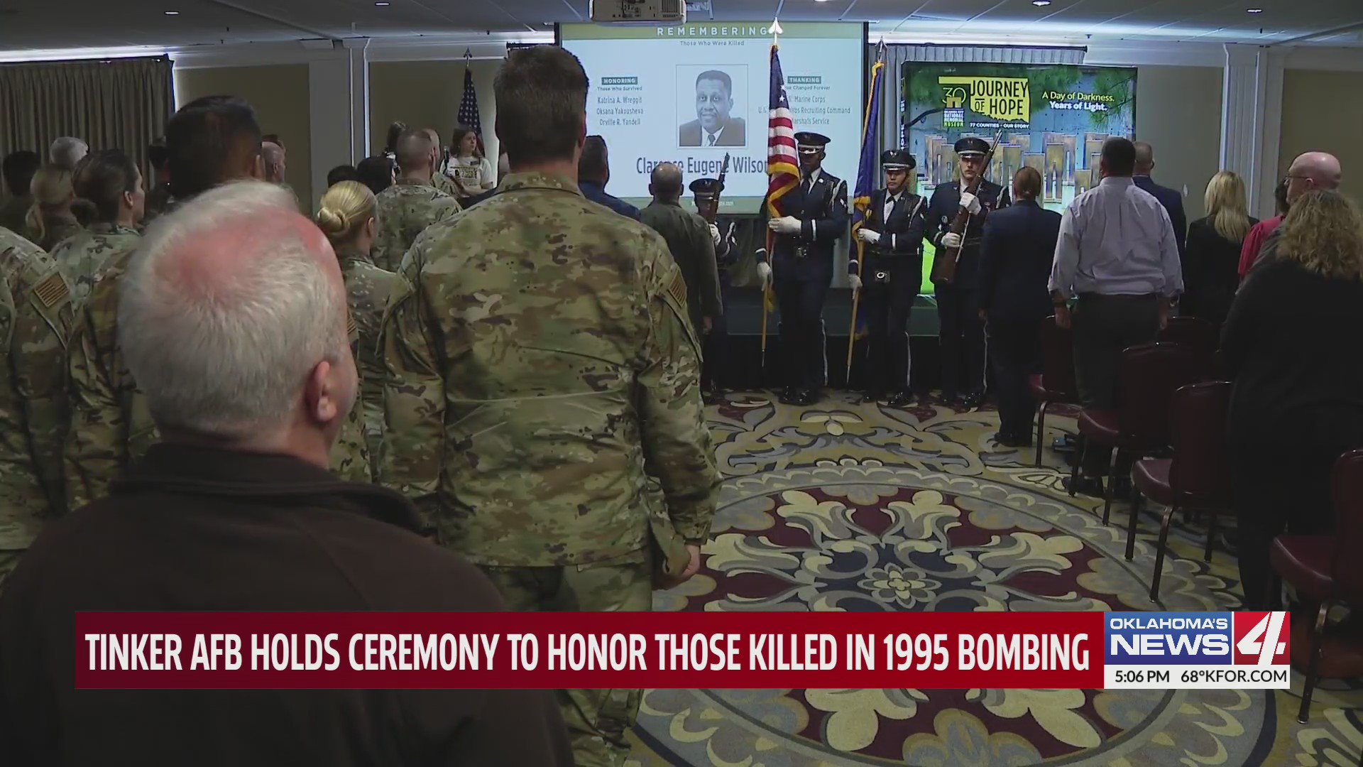 Tinker AFB holds ceremony to honor those killed in 1995 bombing – KFOR ...