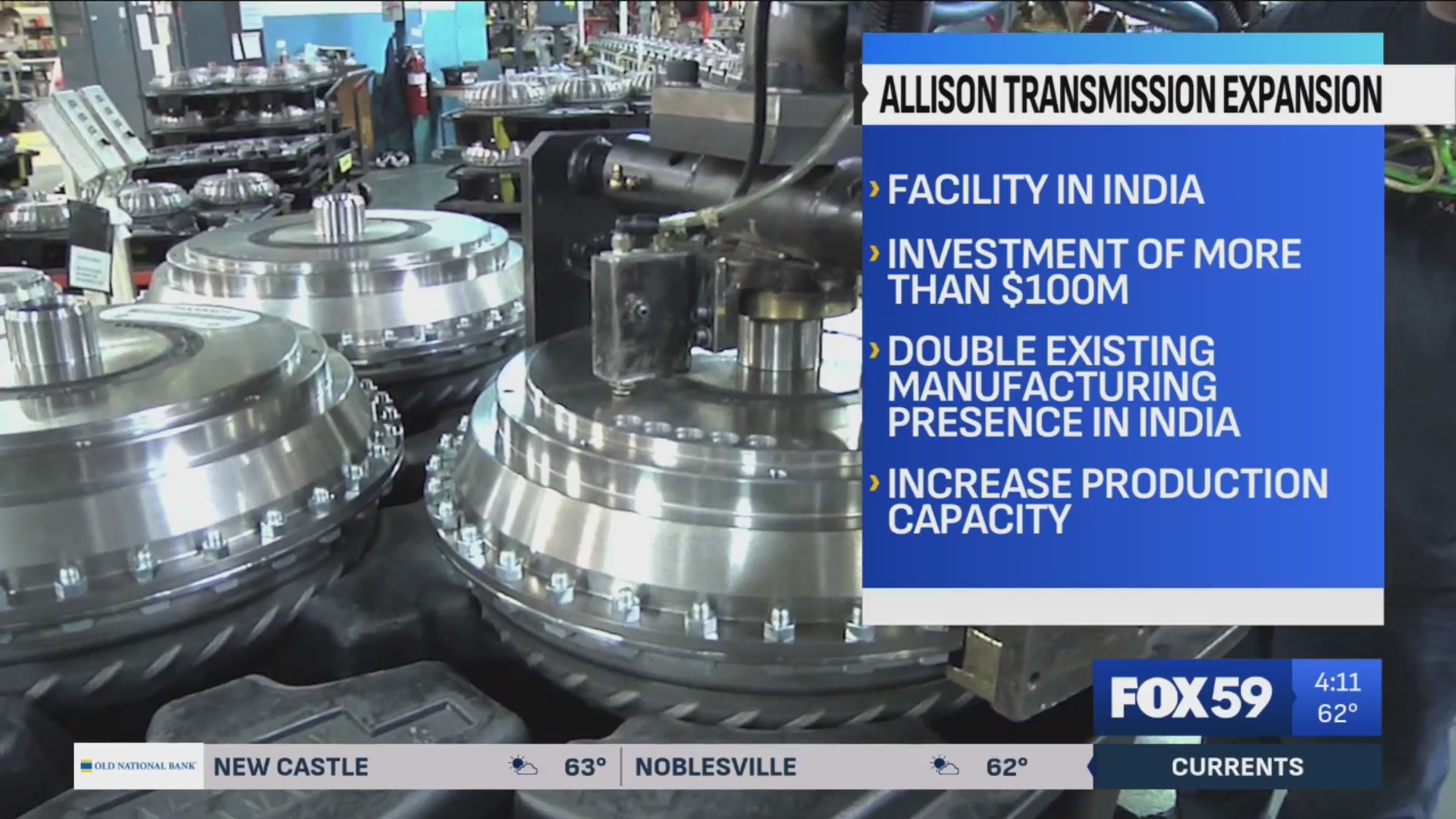 Allison Transmission to invest $100 million on facility in India – Fox 59