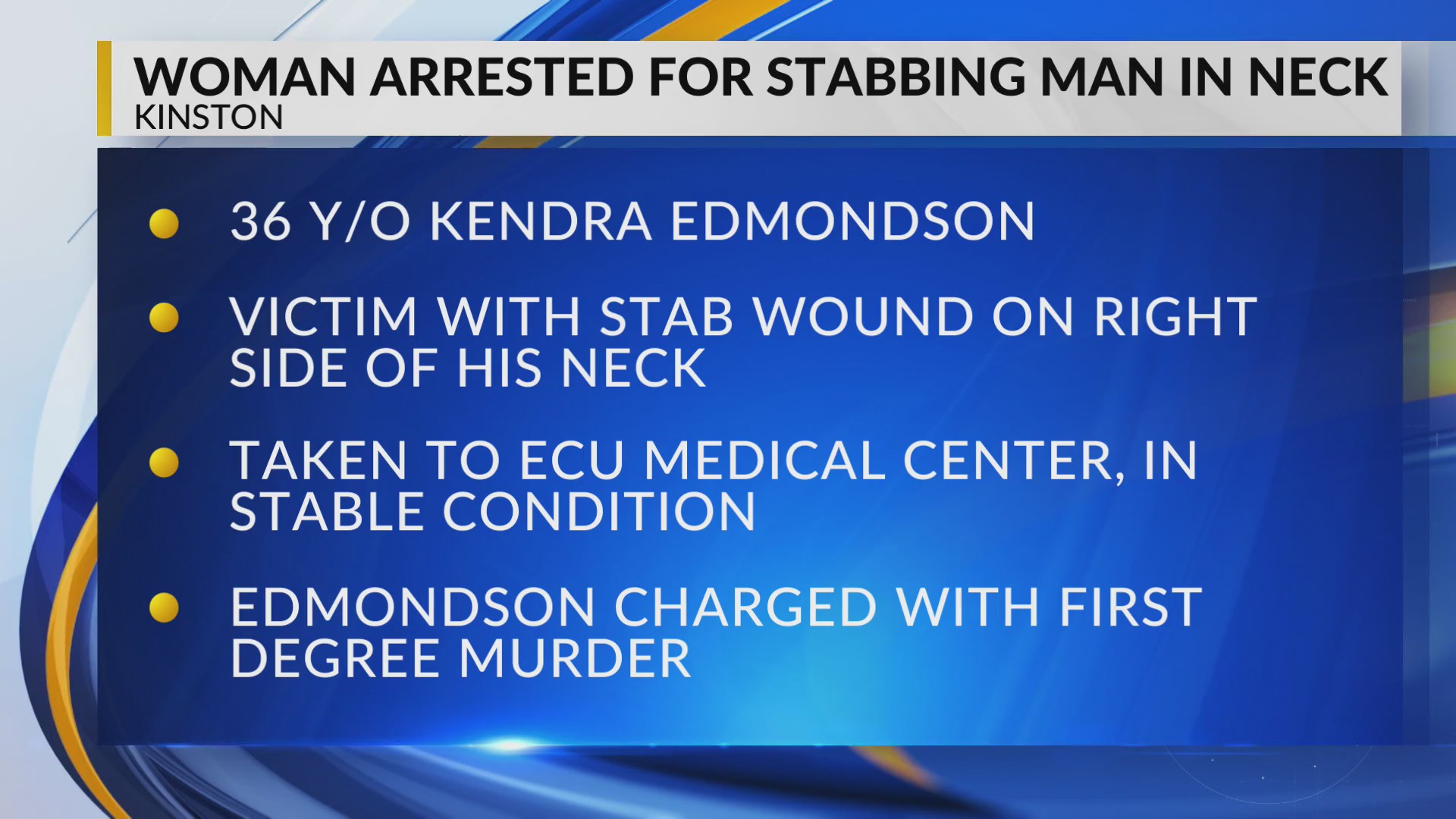 Kinston woman charged with attempted murder, stabbed man in neck – WNCT