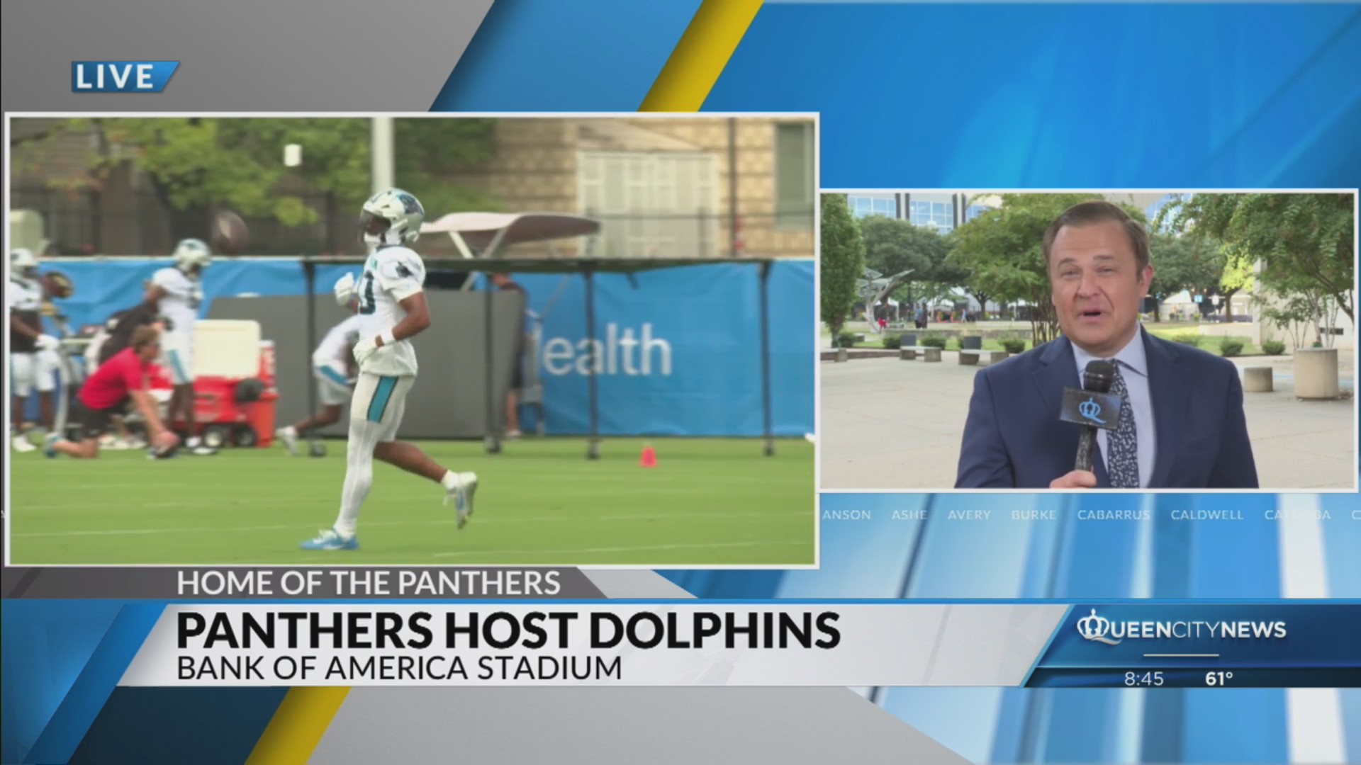 Panthers prepare to host Miami Dolphins – Queen City News