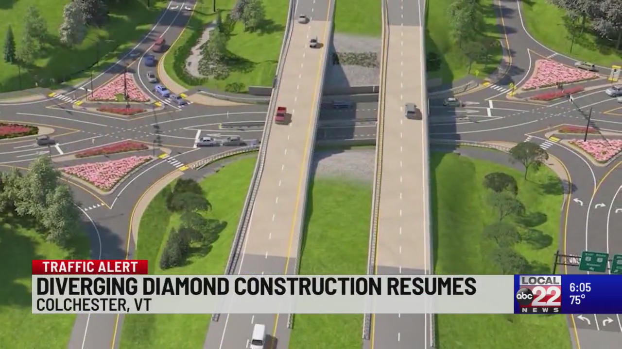 ‘Diverging diamond’ major construction resumes – ABC22 & FOX44