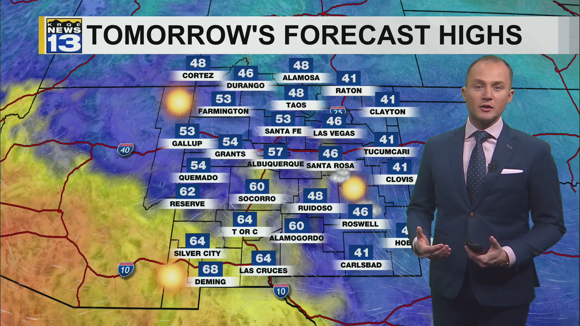 Slightly warmer weather moves into eastern New Mexico Friday – KRQE ...