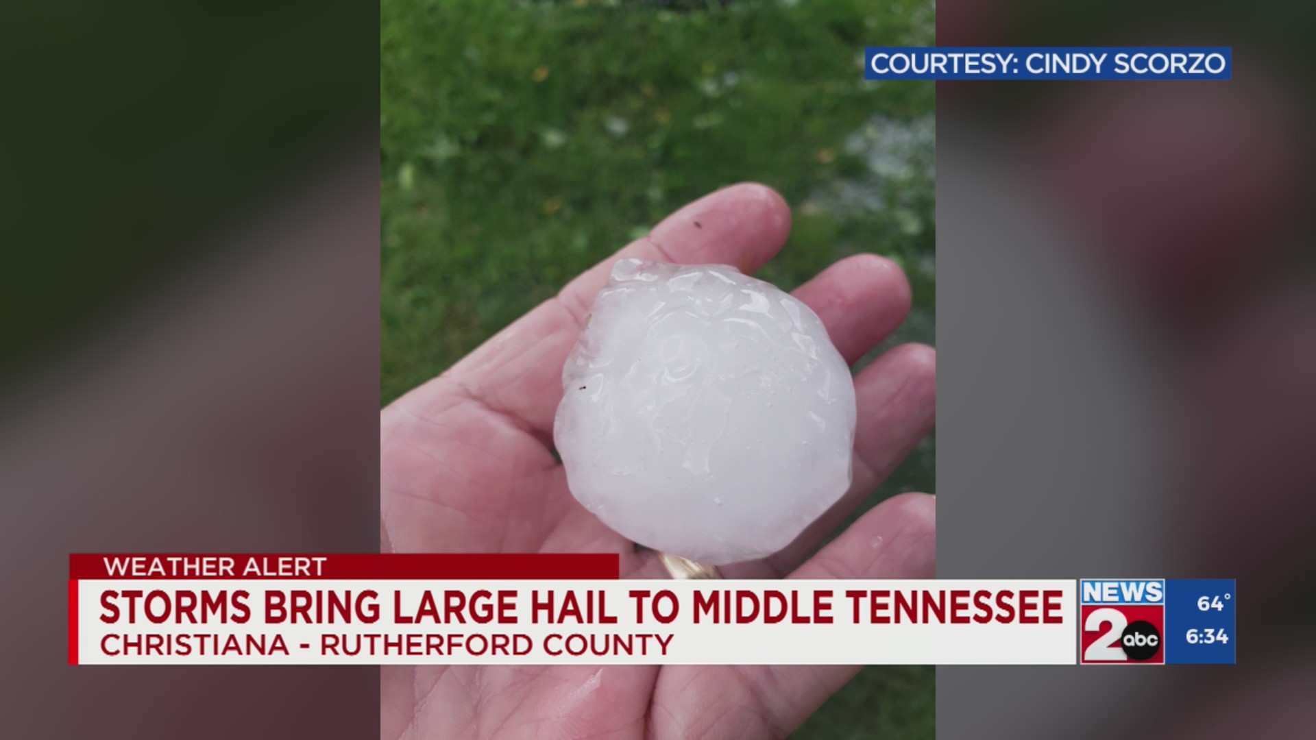 Storms bring large hail to Middle Tennessee – WKRN News 2