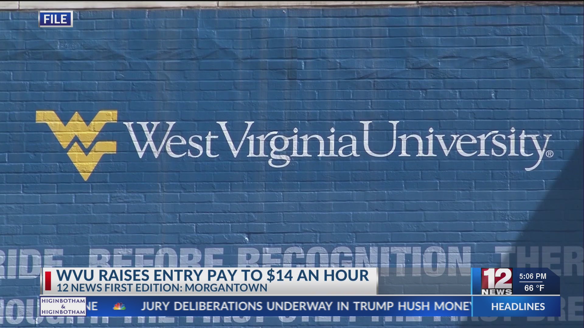 WVU raises entry pay rate to $14 per hour – WBOY.com