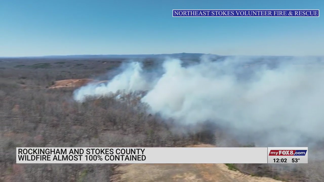 Wildfire in Stokes, Rockingham Counties nearly 100% contained – FOX8 WGHP