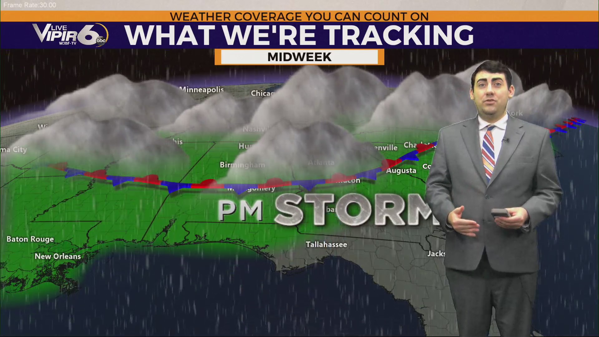 Warm & dry Monday gives way to humid & stormy afternoons – WJBF