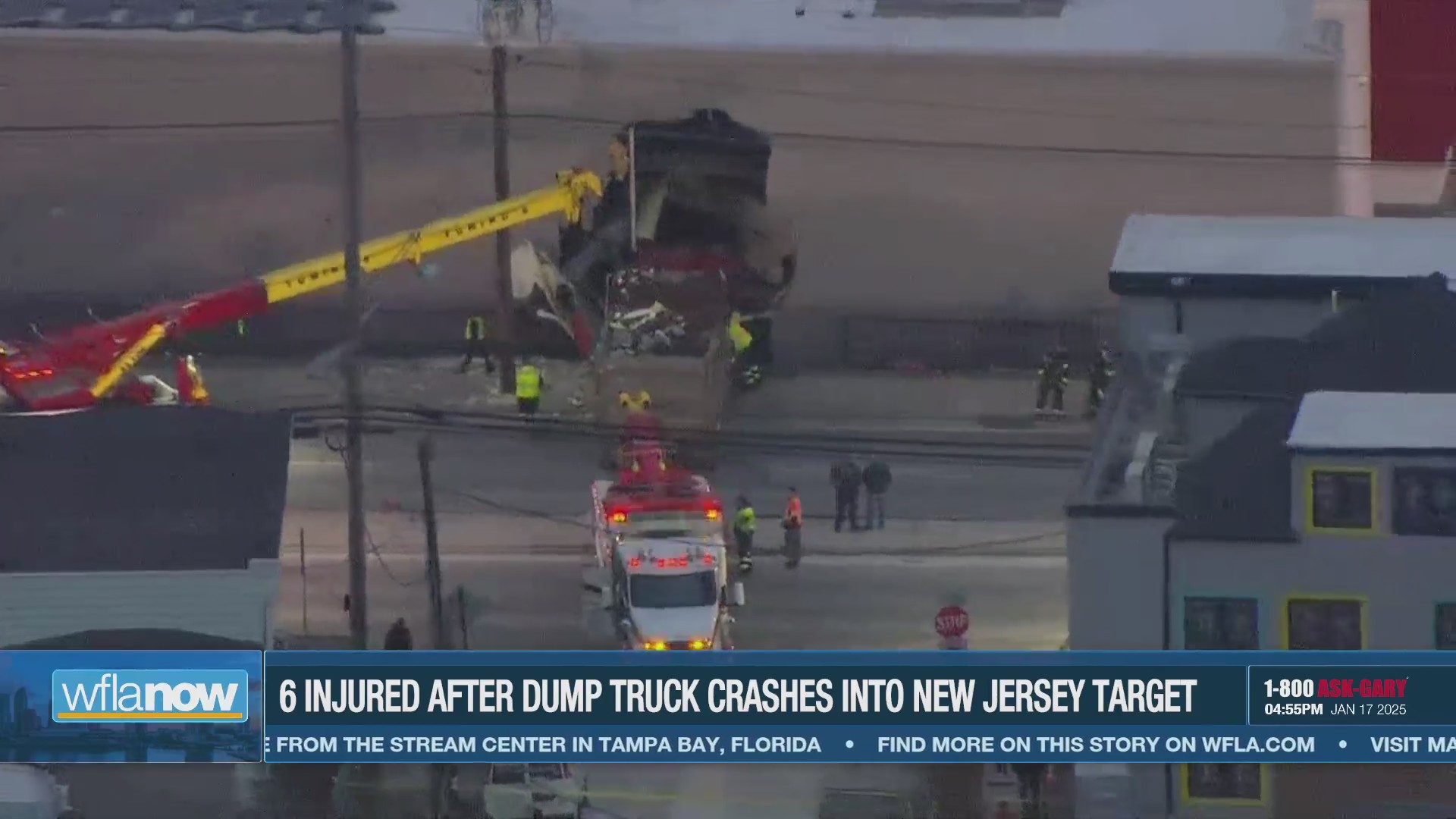 Dump truck crashes into New Jersey Target; six people injured – WFLA