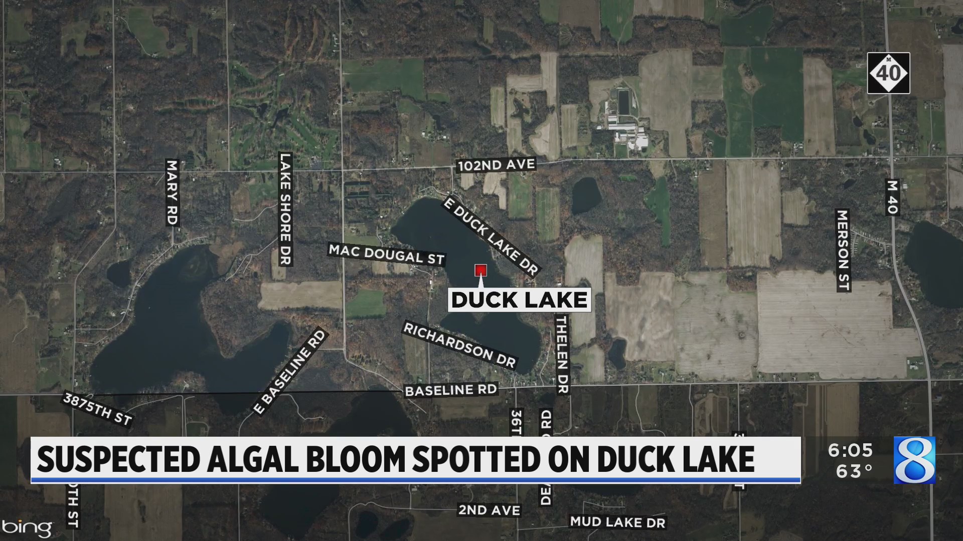 Suspected algal bloom spotted on Duck Lake – WOODTV.com