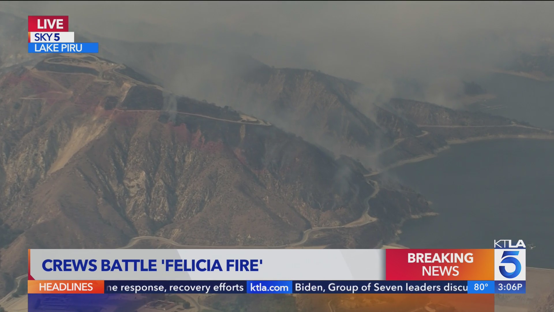 Felicia Fire rages near Lake Piru – KTLA