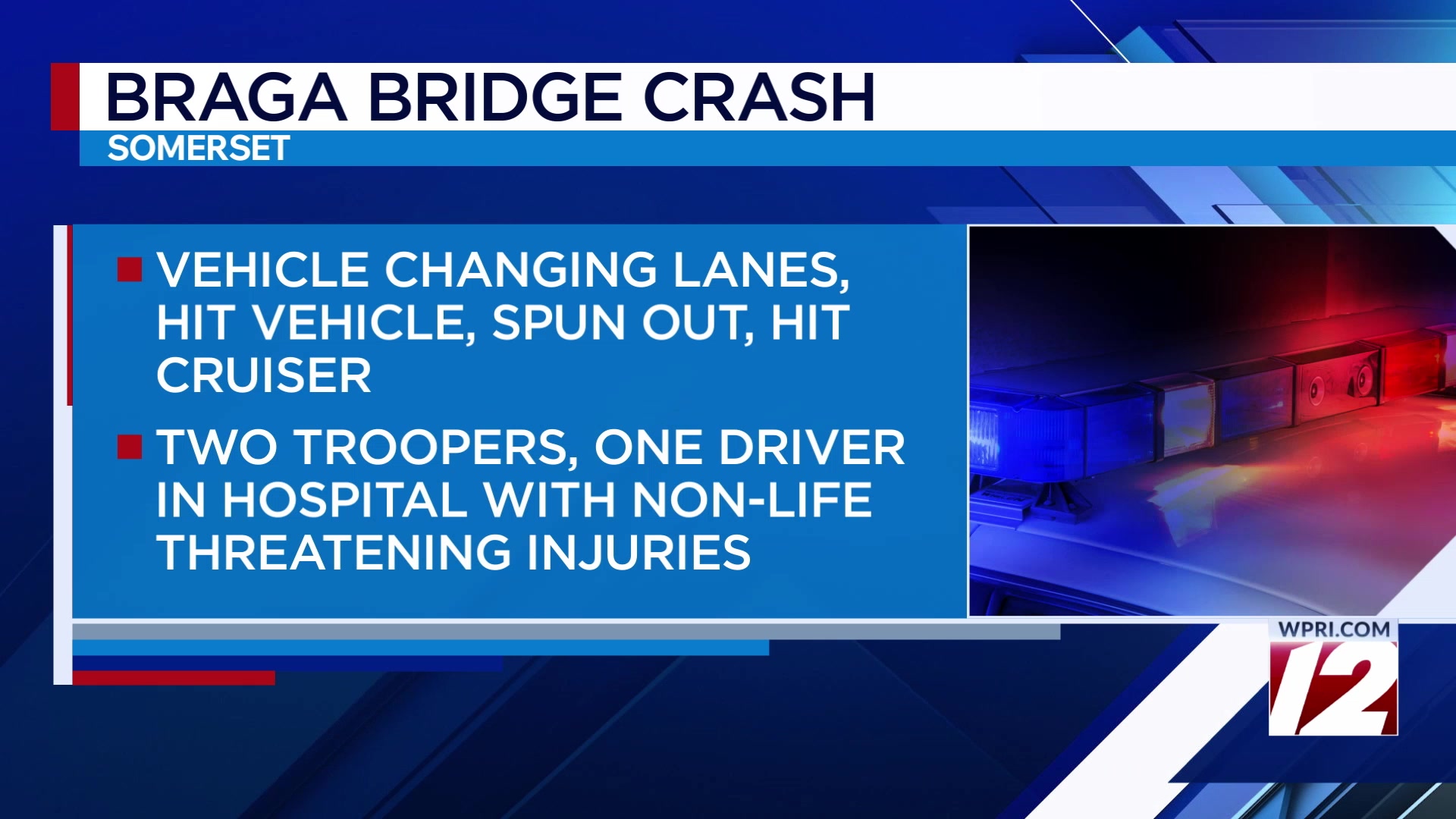 3 injured in Braga Bridge crash – WPRI.com