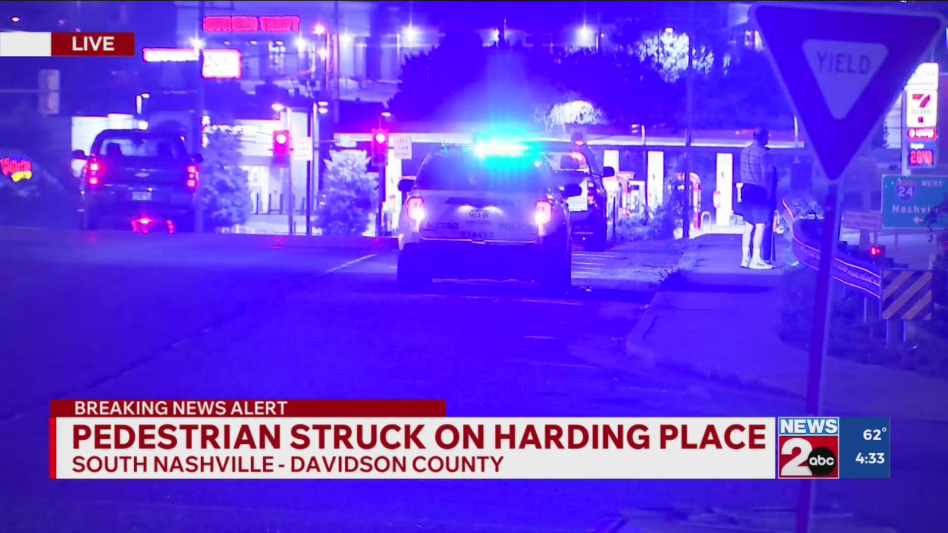Pedestrian hit by vehicle on Harding Place – WKRN News 2