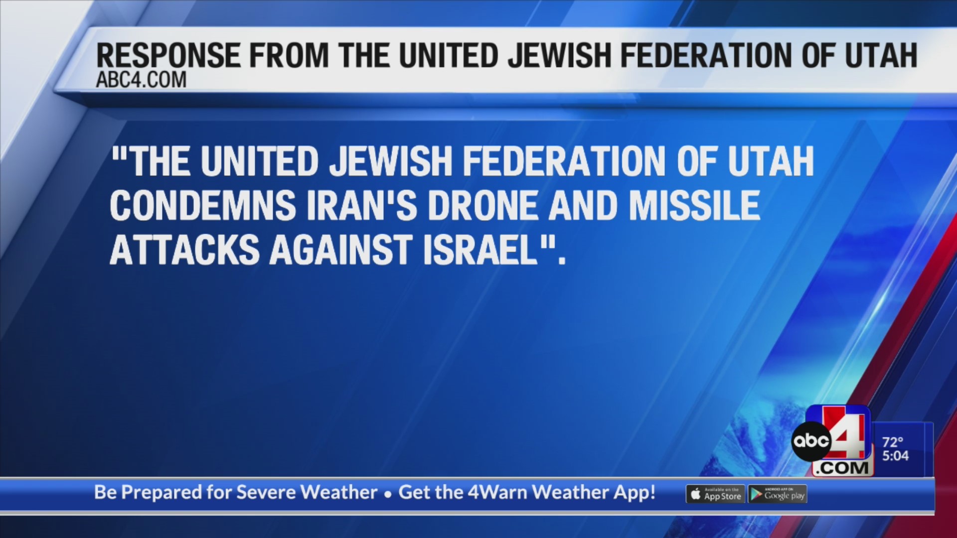 United Jewish Federation of Utah speaks about Iranian drone attacks on ...