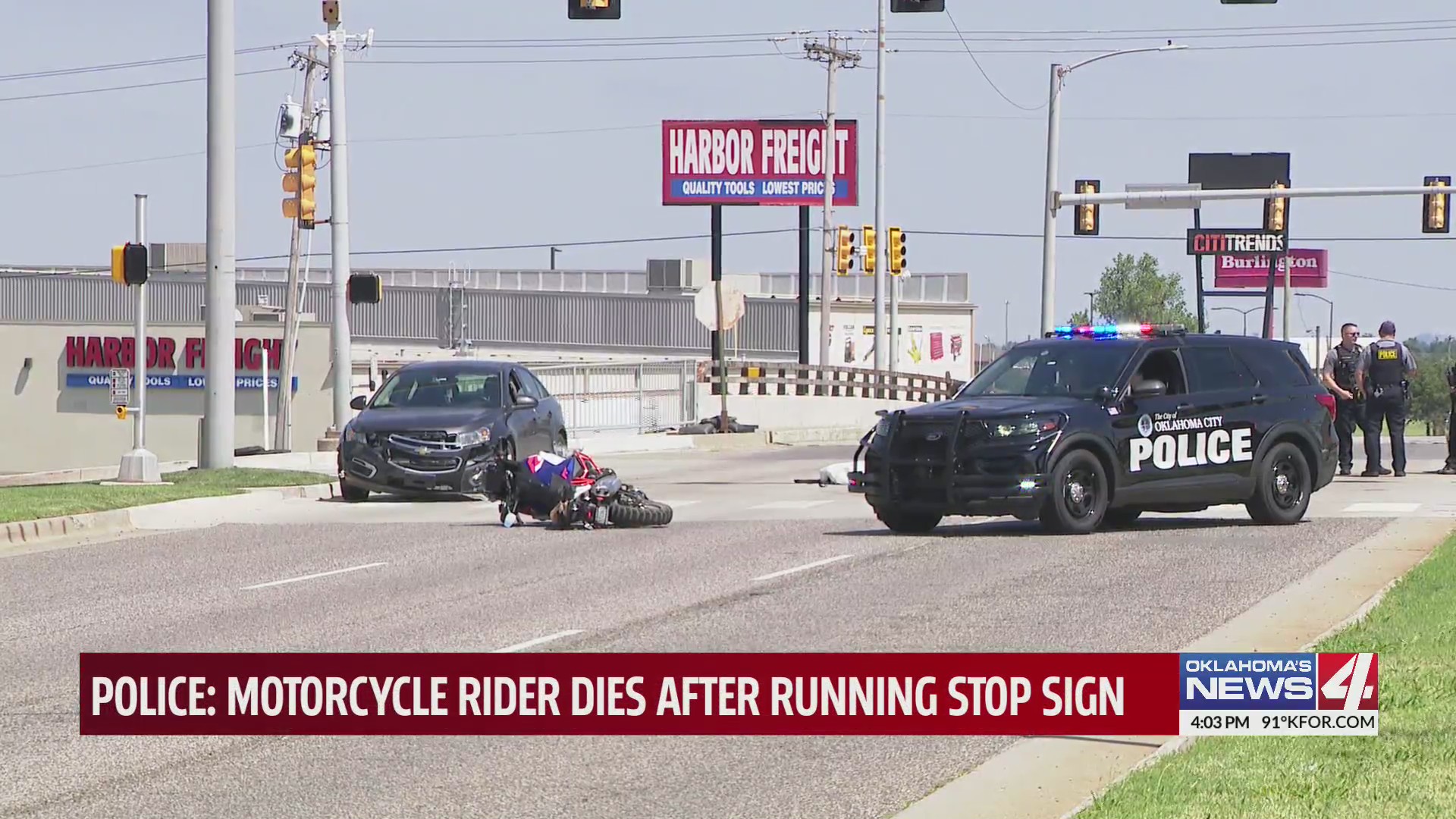 Police: Motorcycle rider dies after running stop sign – KFOR.com ...