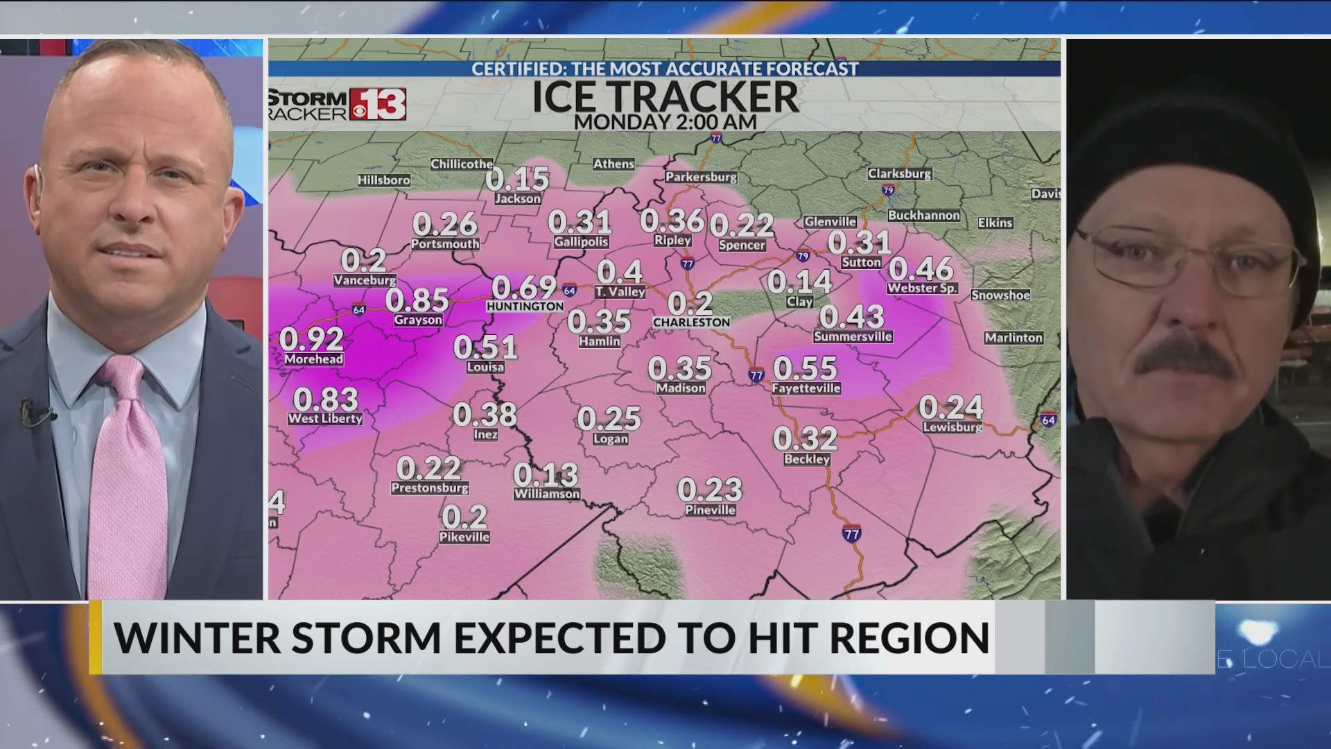 ICE STORM DISCUSSION: Spencer & Bryan have the details – WOWK 13 News