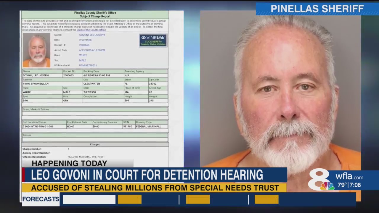 Leo Govoni will be in court for a detention hearing on Thursday, June ...