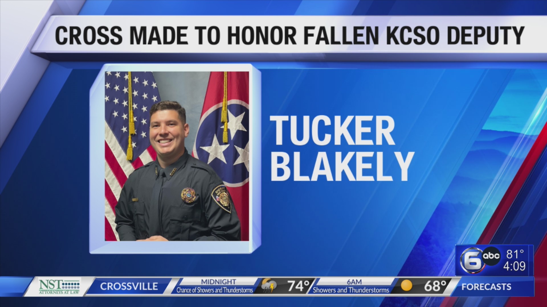 Cross made to honor fallen KCSO Deputy – WATE 6 On Your Side