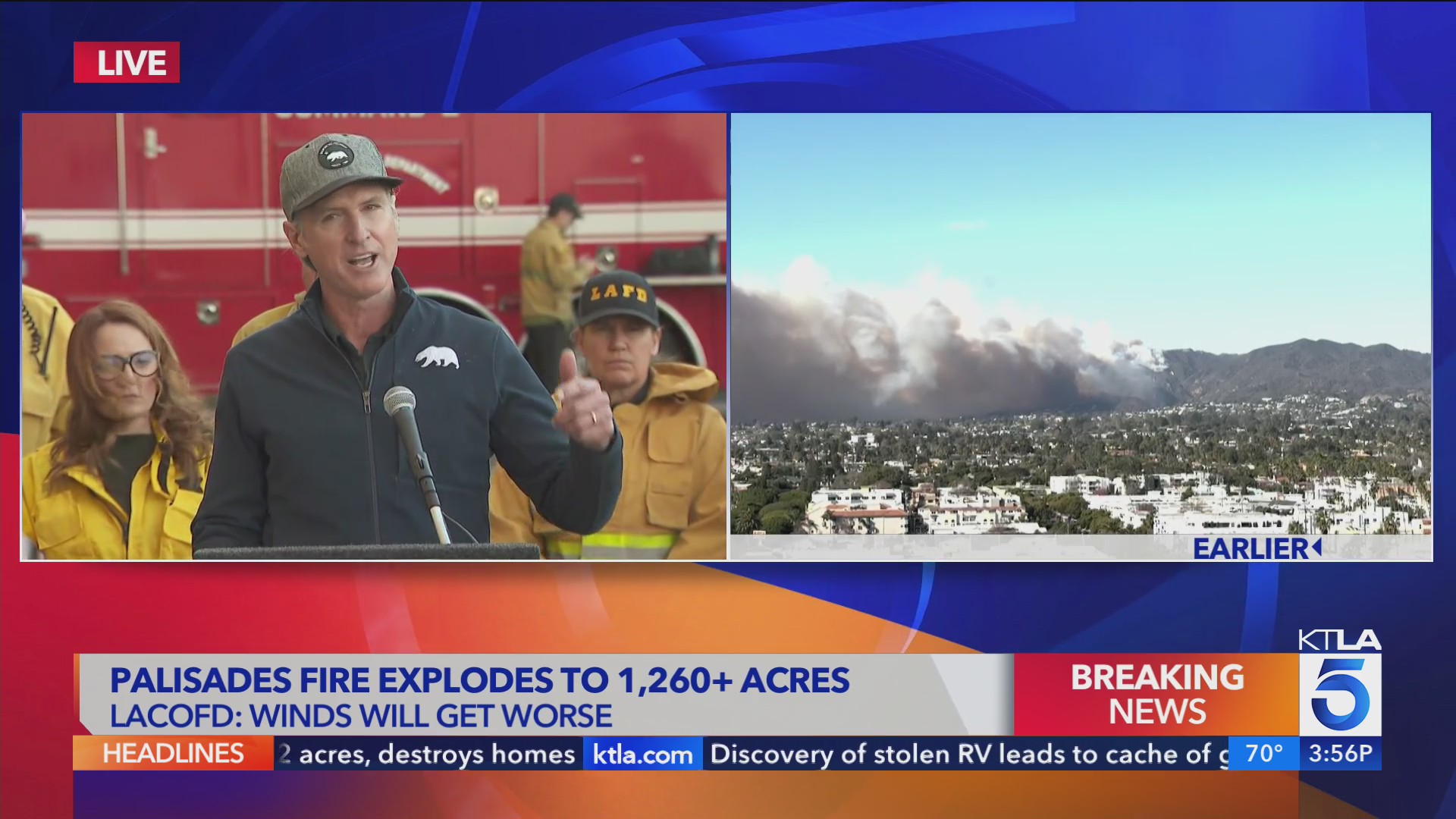 Gov. Newsom speaks at Palisades Fire press conference – KTLA