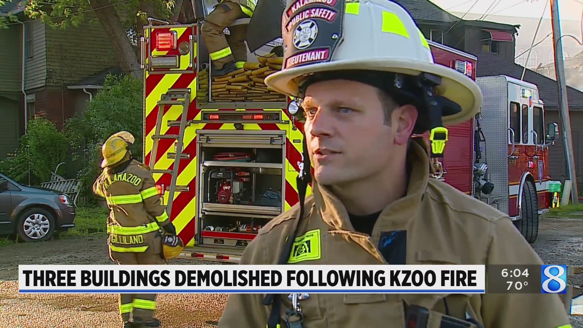 Three buildings demolished following Kalamazoo fire – WOODTV.com