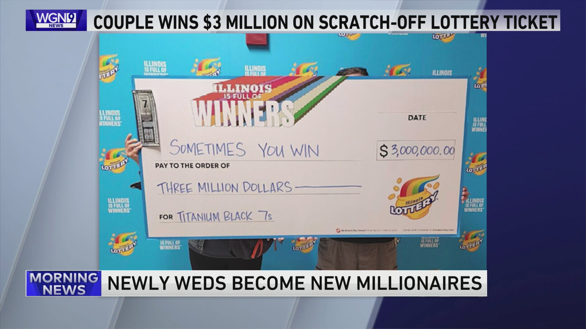 Newlyweds win $3M on Illinois Lottery scratch-off ticket – WGN-TV