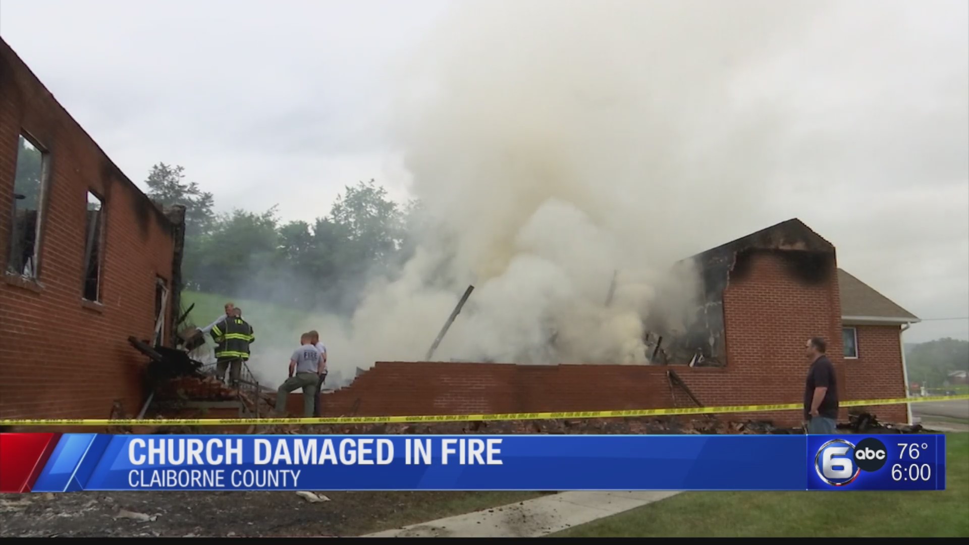 Congregation holds service despite church fire in Claiborne County ...