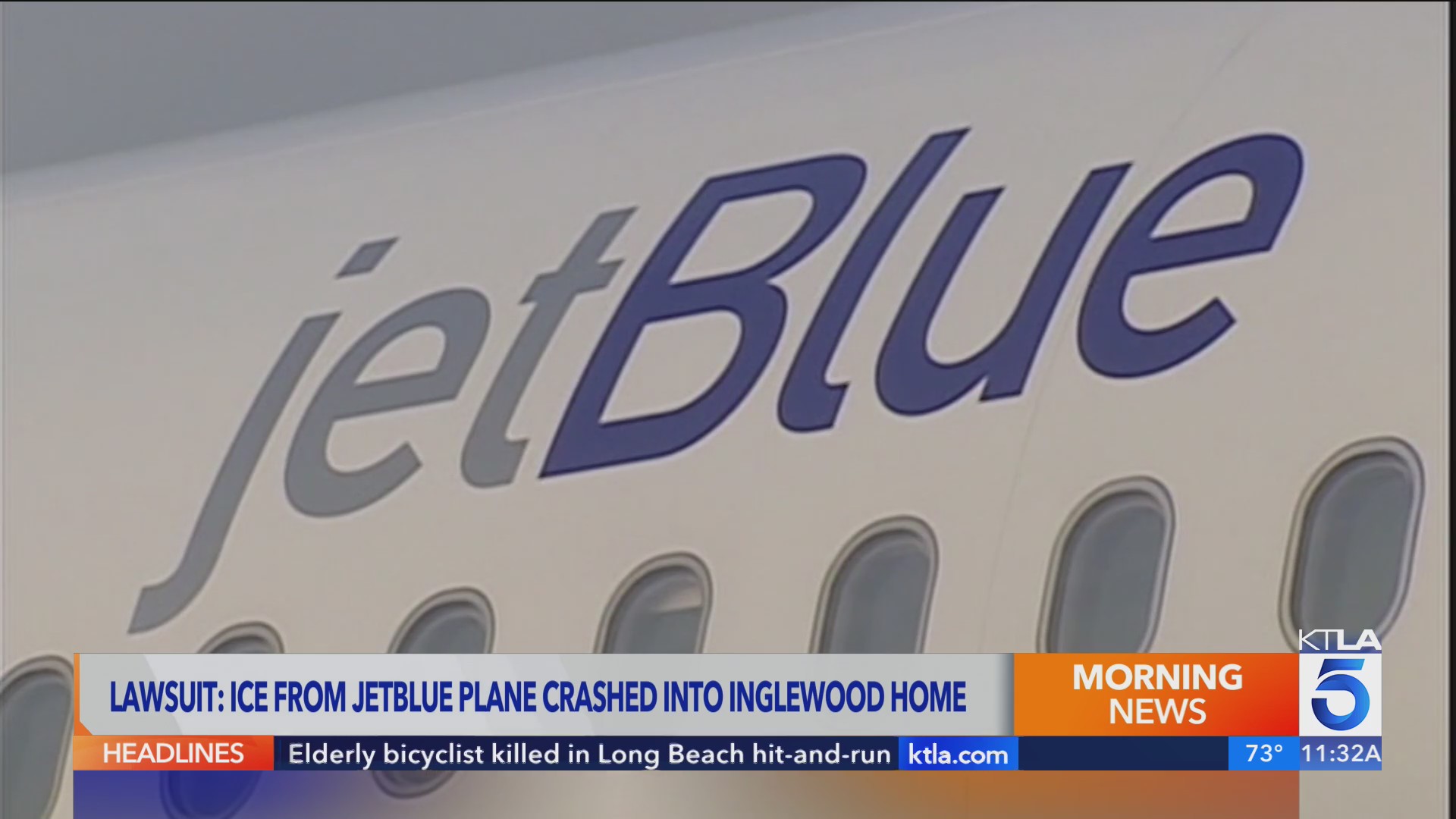JetBlue sued after ‘watermelon’ sized ice block drops through roof of ...