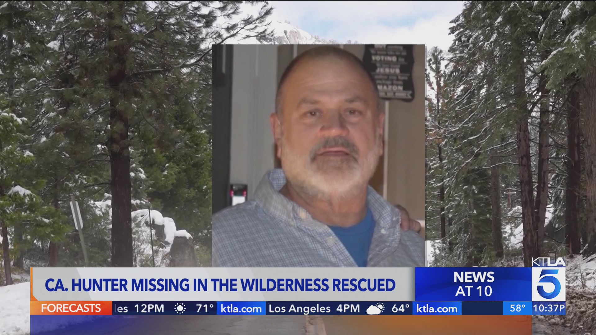 Hunter missing in California wilderness found alive – KTLA