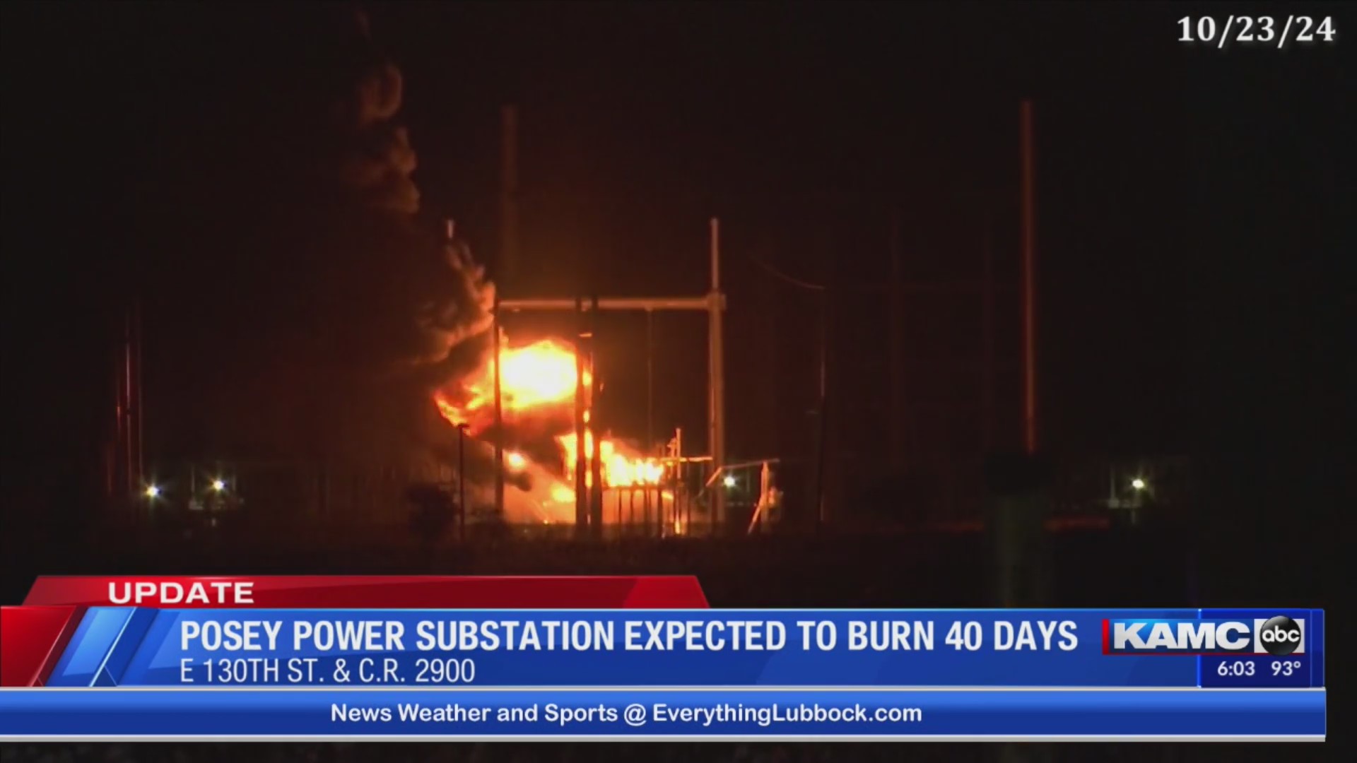 Transformer fire expected to burn for 40 days at Posey Power Substation ...