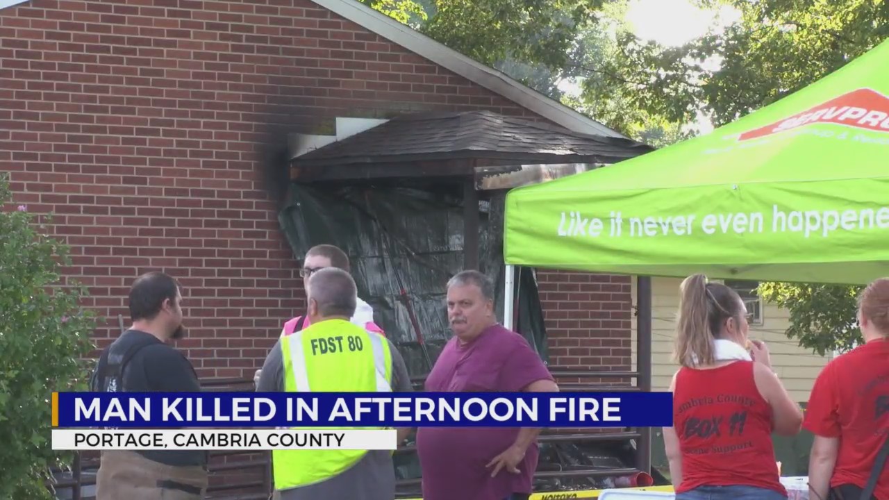 Cambria County house fire leaves one dead after victim trapped inside ...