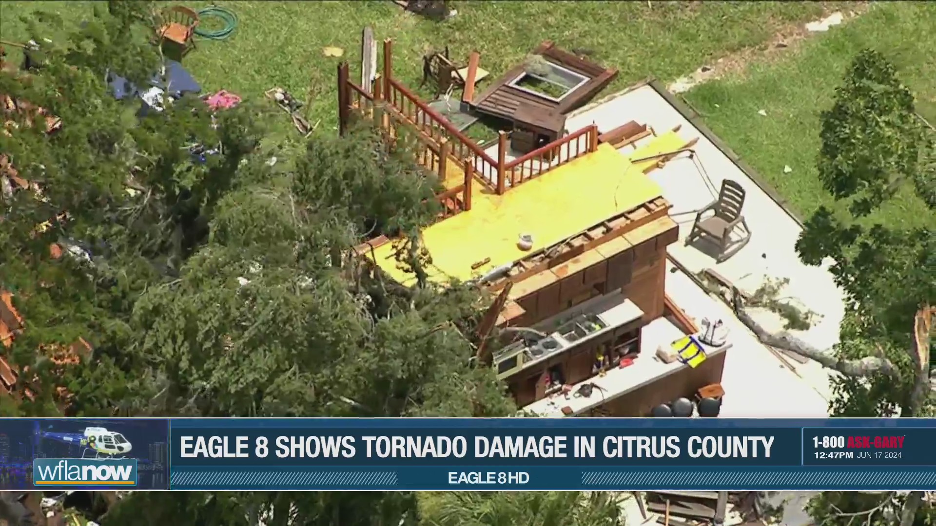 Aerial footage shows tornado damage in Citrus County – WFLA