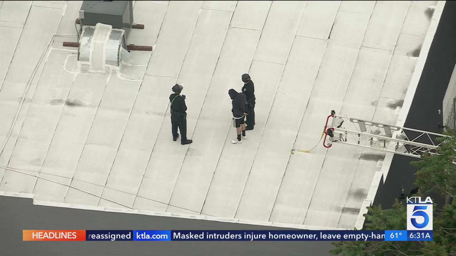 Burglary suspect arrested after hiding under crate on rooftop for hours ...