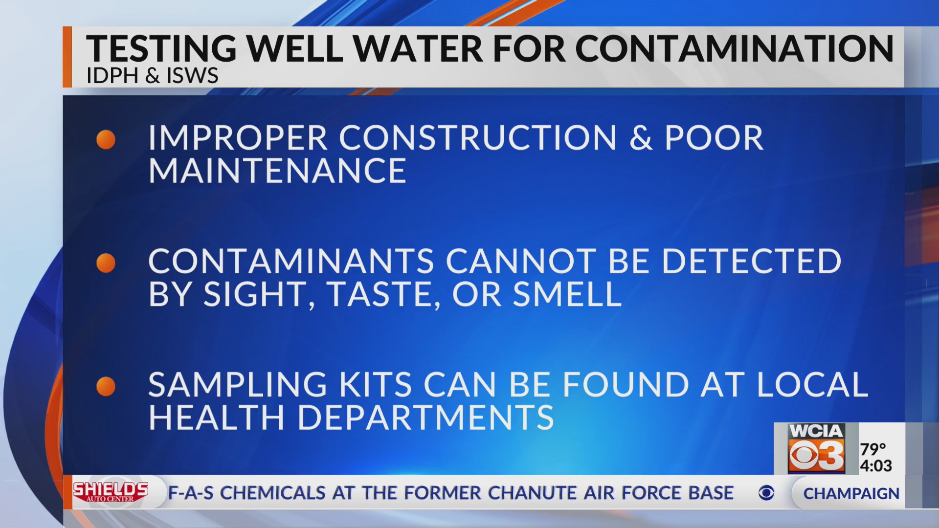 IL Public Health, Water Survey, recommend yearly testing for private ...
